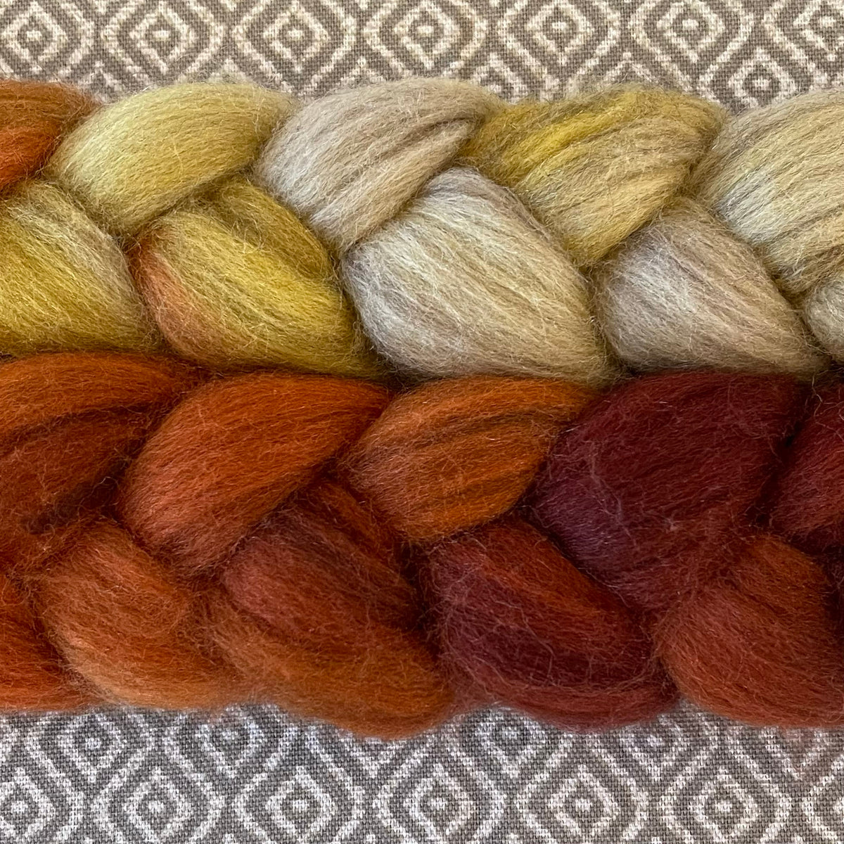 Merino Yak Silk Roving - OOAK - Candy Corn – Greenwood Fiberworks