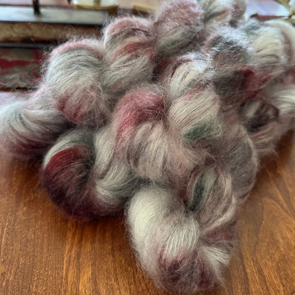 Fine Fluff Yarn - December Birth Flower - Holly – Greenwood Fiberworks