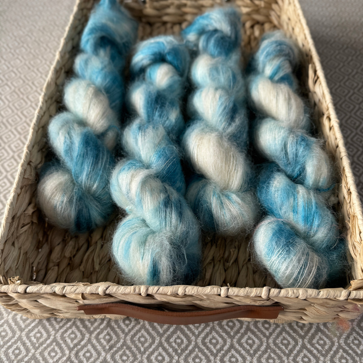 Fine Fluff Yarn - Shades of Turquoise – Greenwood Fiberworks
