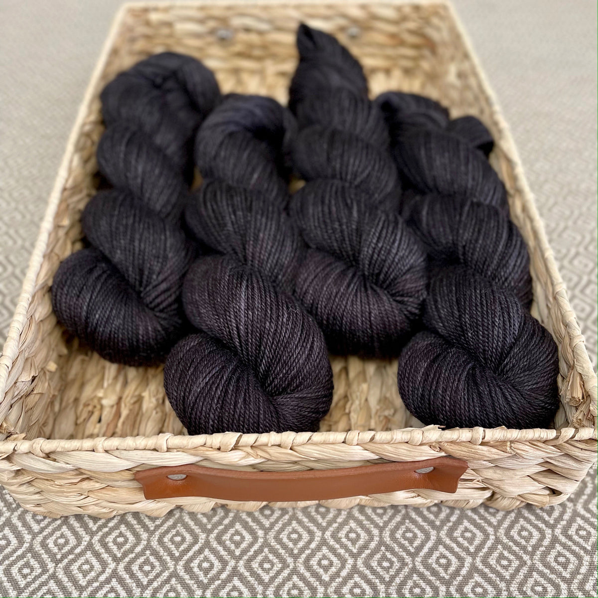 Dreamy DK Yarn - Black Semi-Solid – Greenwood Fiberworks