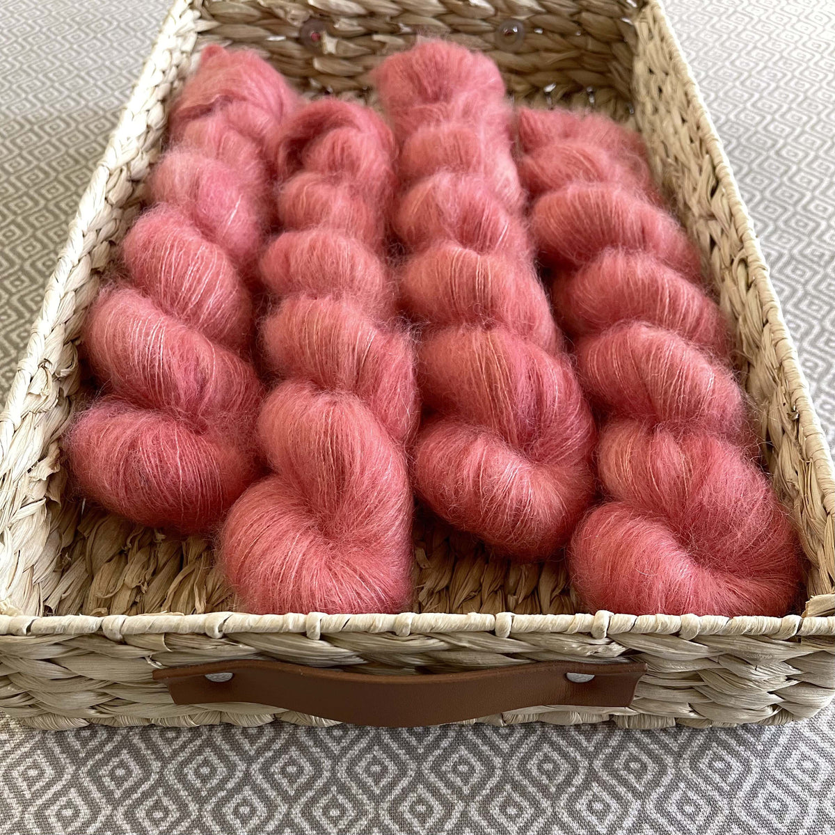 Fine Fluff Yarn - Coral Semi Solid – Greenwood Fiberworks