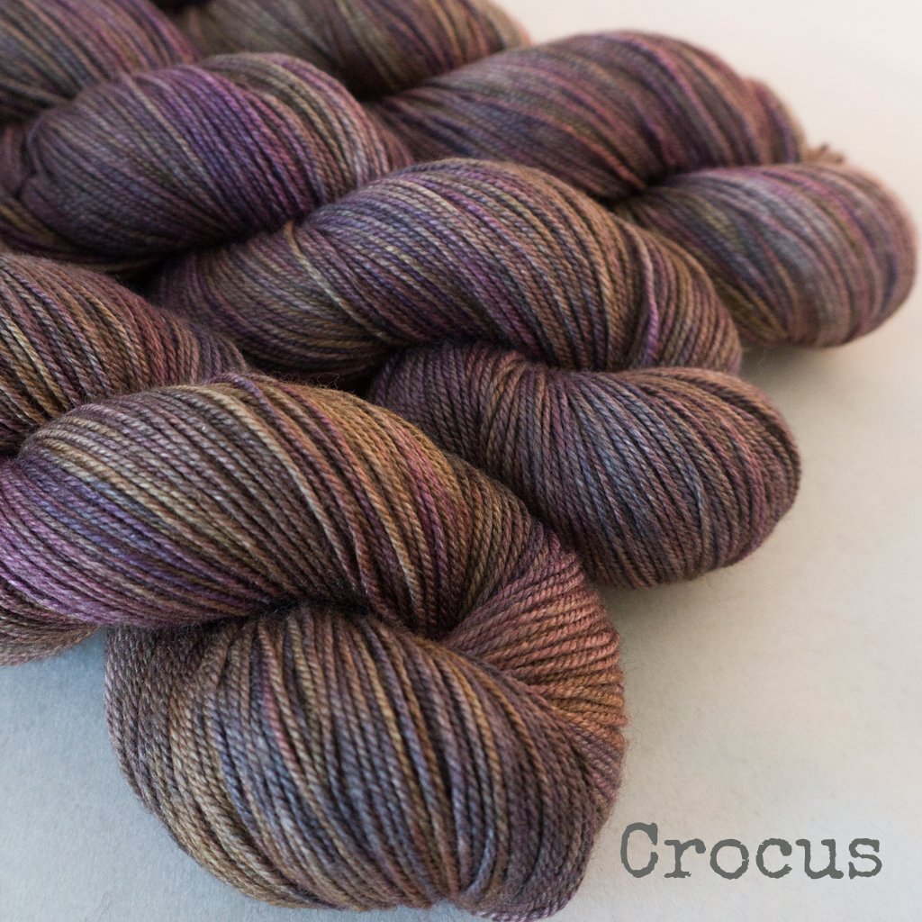 Yakity Yak Fingering Weight Yarn - Crocus – Greenwood Fiberworks