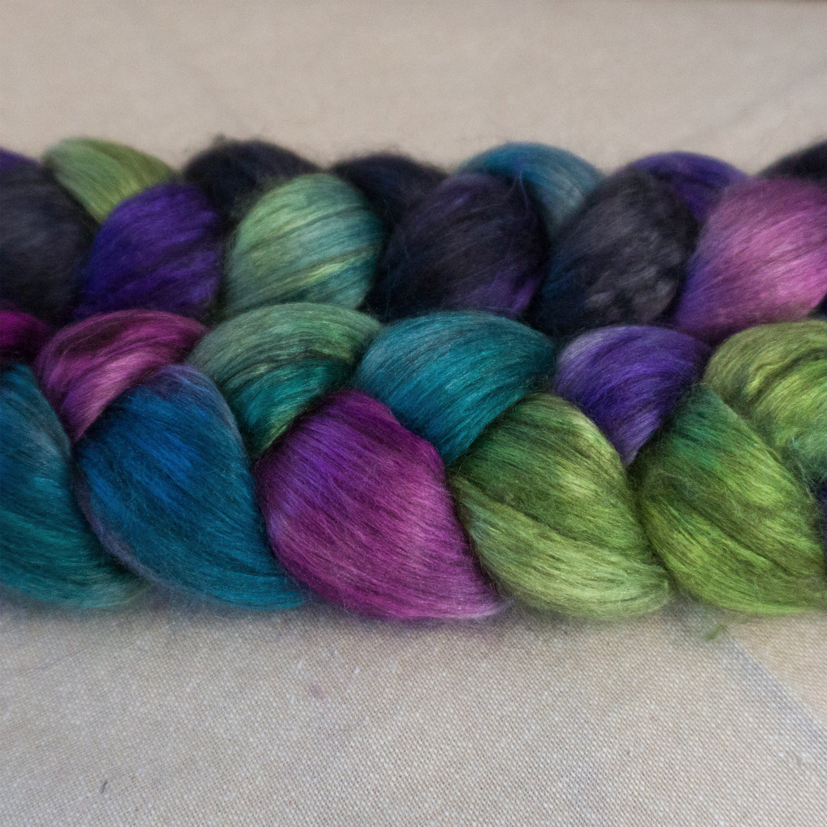 Yak Silk Roving - Northern Lights – Greenwood Fiberworks
