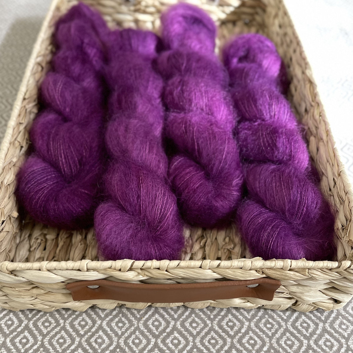 Fine Fluff Yarn - Orchid Semi Solid – Greenwood Fiberworks